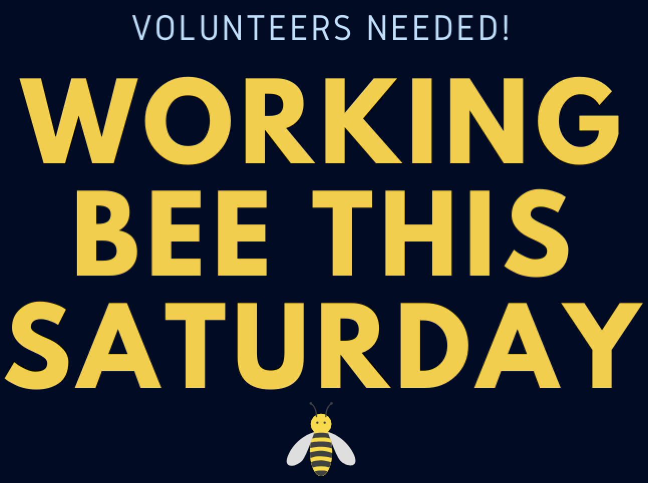 Working Bee - Sat 6 June